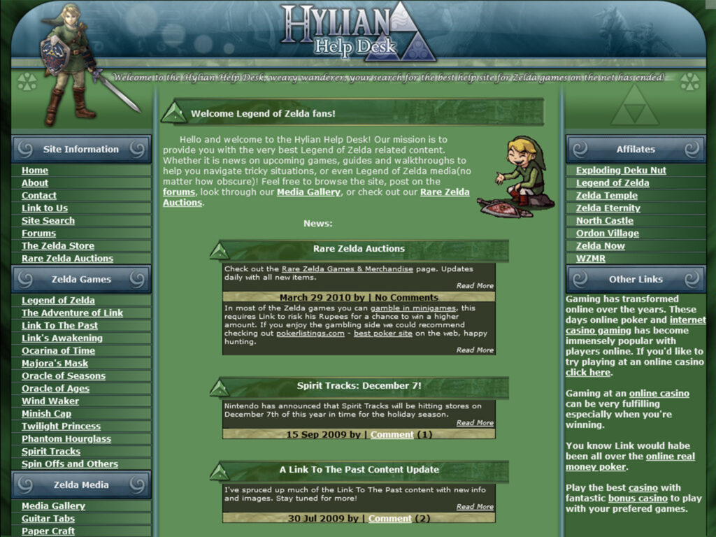 Hylian Help Desk - Zelda Archive